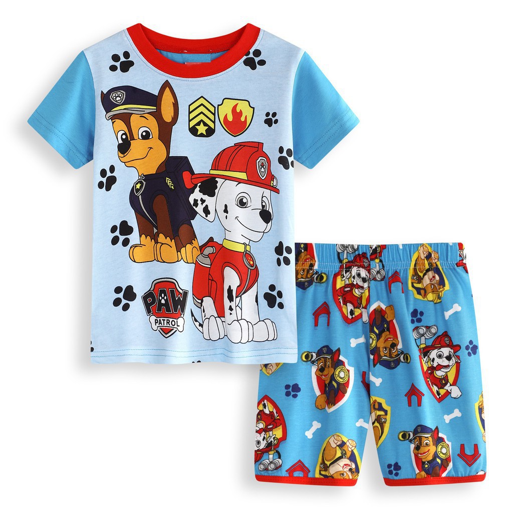 Paw Patrol Kids Clothes Set Baby T-shirt Tee Shorts Pants Boys Homewear ...