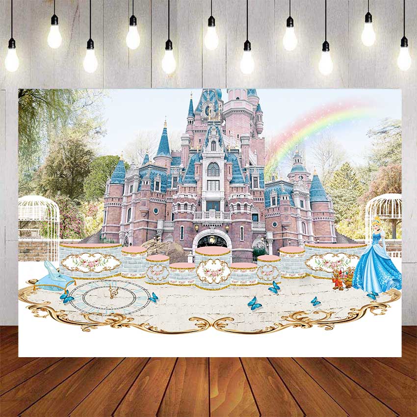 Cinderella Princess Castle Babys Backdrop For Photography Baby Shower ...