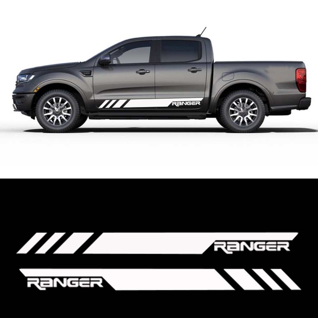 2Pcs Ford Ranger Side Doors Vinyl Sticker Decal Black Size 59"x5" Many ...