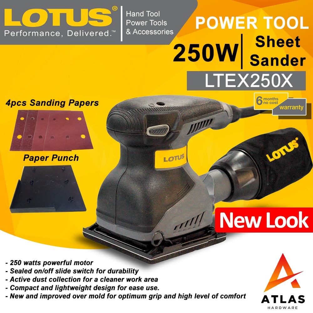 Lotus Sheet Sander 1/4" 250W LTEX250X New Version! | Shopee Philippines