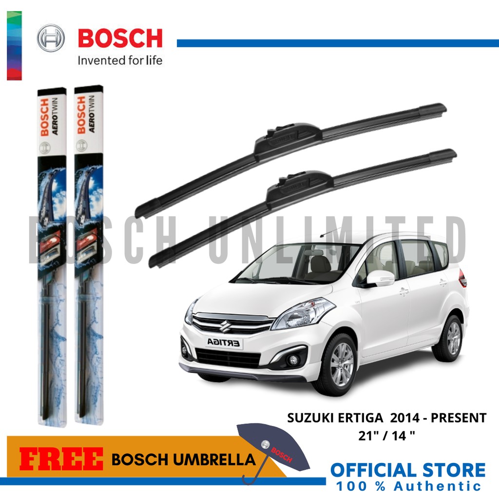 Bosch AEROTWIN Wiper Blade Set for Suzuki Ertiga 2014- Present (21 /14 ) | Shopee Philippines