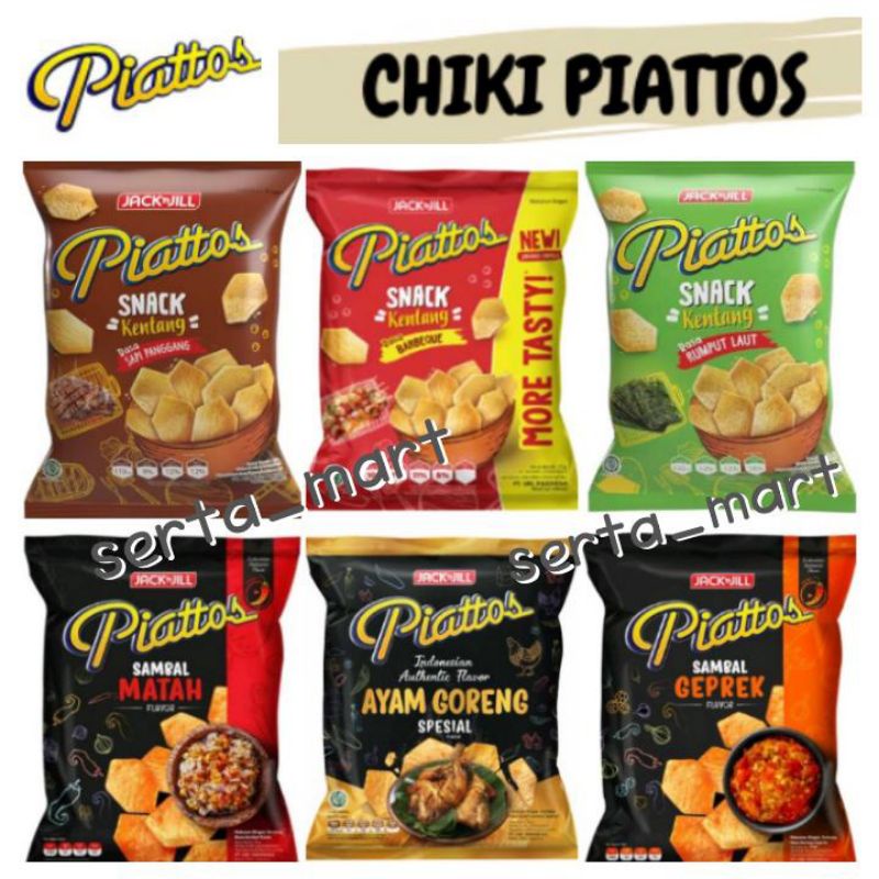 Piattos Snack Potatoes 75gr Roast Beef / Seaweed / Sambal Matah ...