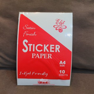 Veco Elit Sticker Paper Satin Finish A4 10 Sheets, Matte | Shopee ...