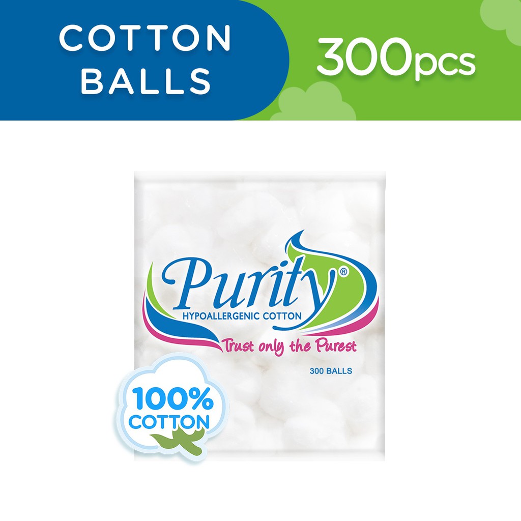 Purity Cotton Balls 300s x 1 pack | Shopee Philippines