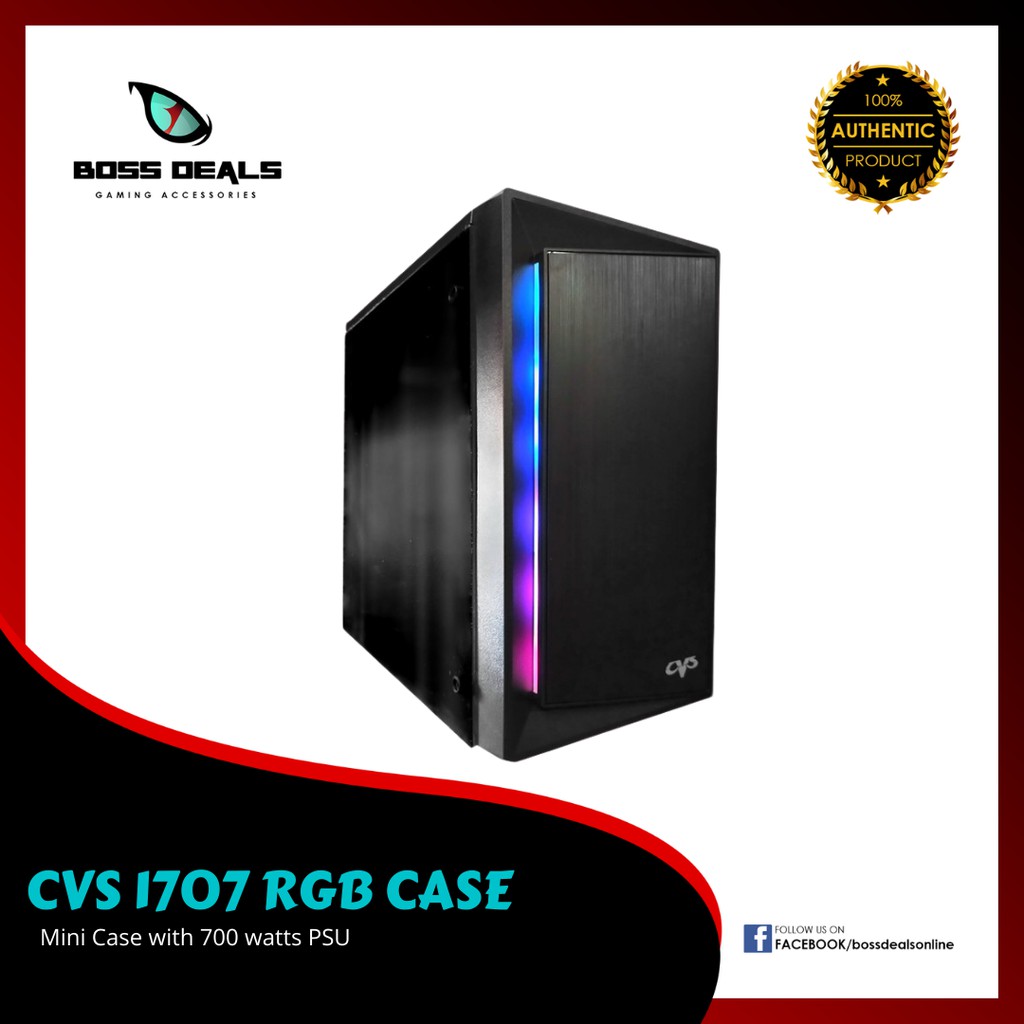 CVS 1707 RGB Mini ATX Case PC Case with 700w PSU | Shopee Philippines