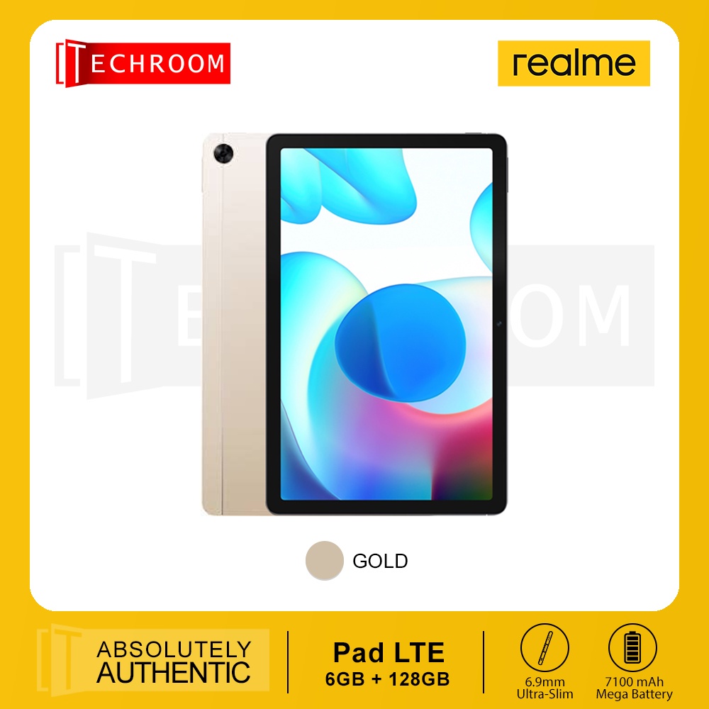 Realme Pad LTE | 6GBx128GB | 6.9mm Ultra-Slim Design | 7100 mAh Mega ...