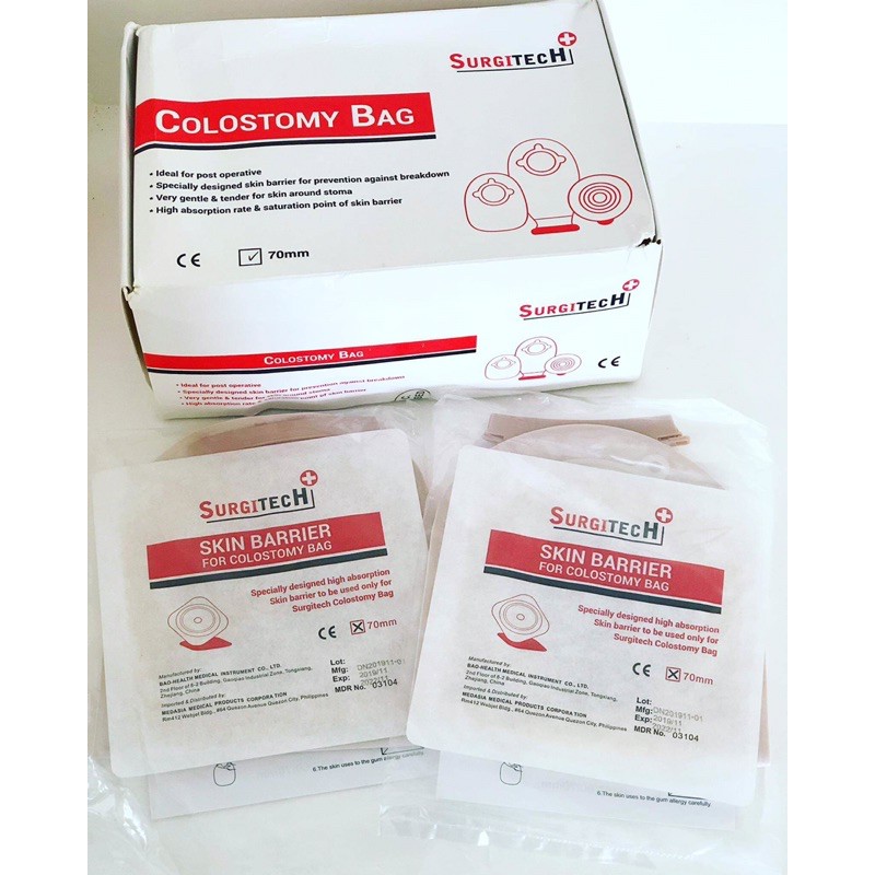SURGITECH Colostomy Bag 60mm | Shopee Philippines