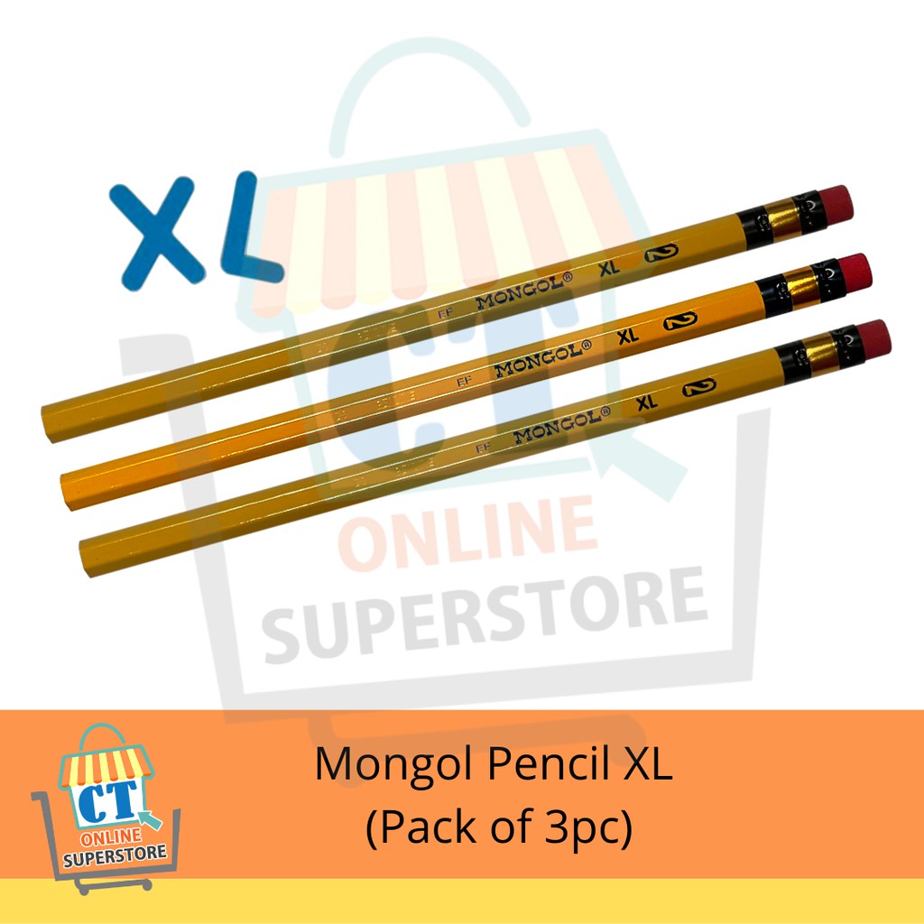 Mongol Pencil XL JUMBO (Pack 0f 3pc) | Shopee Philippines