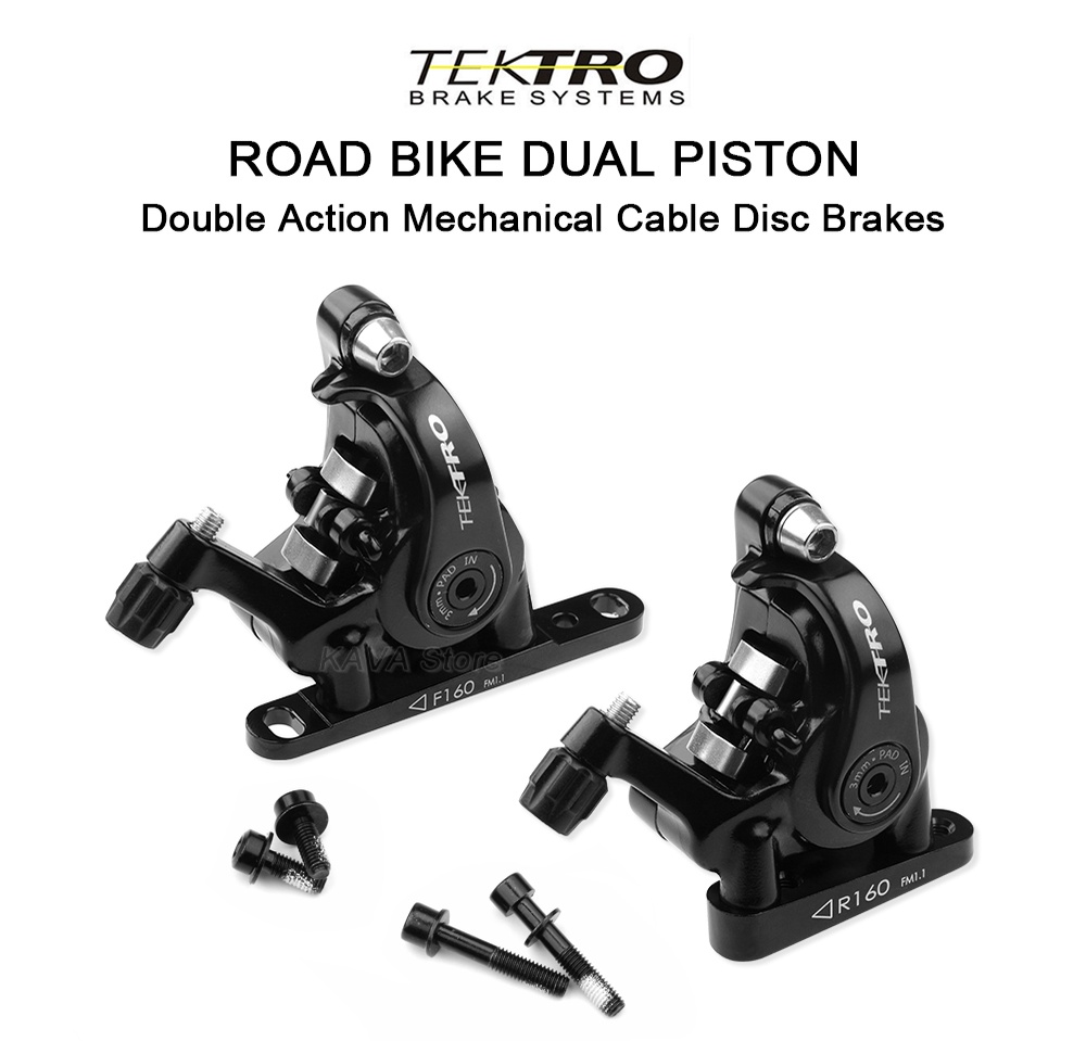 TEKTRO MD-C550 Road Bike Disc Brake 160/140mm Line Pull Brake Flat Mount Bilateral Braking ...