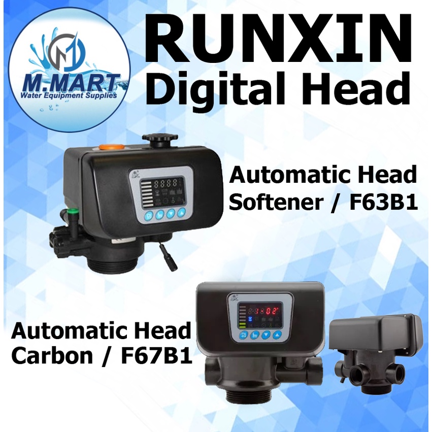 Automatic Head Softener or Carbon Valve Digital head Runxin | Shopee ...