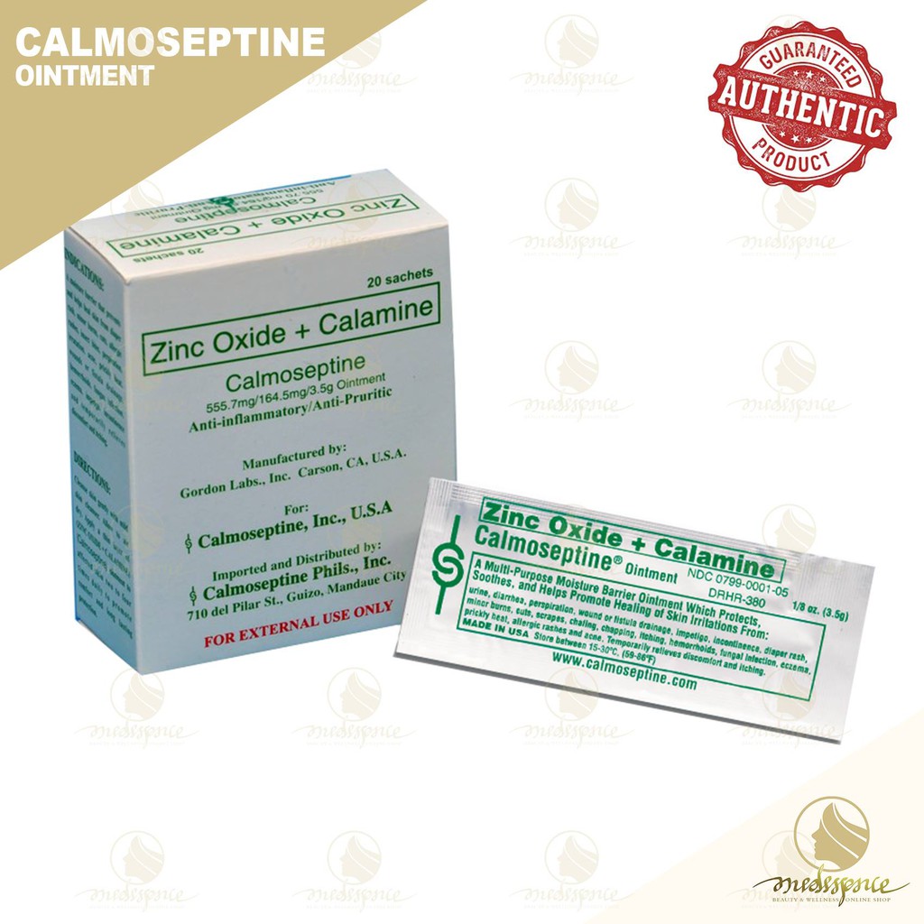 Calmoseptine Zinc Oxide + Calamine Ointment 3.5g/Sachet 100% Original ...