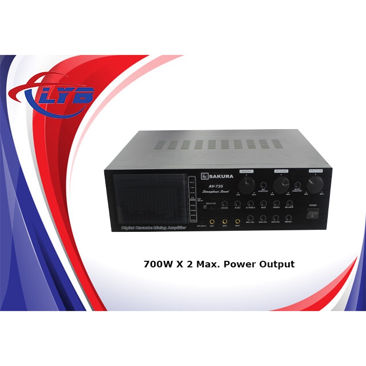 Original SAKURA AV-735 Stereo Mixing Amplifier | Shopee Philippines