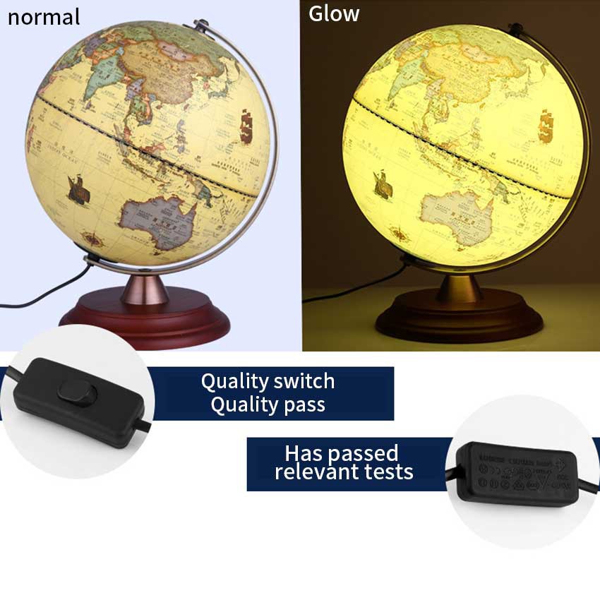 World Earth Globe LED Light Educational Toy Map Geography Luminous ...