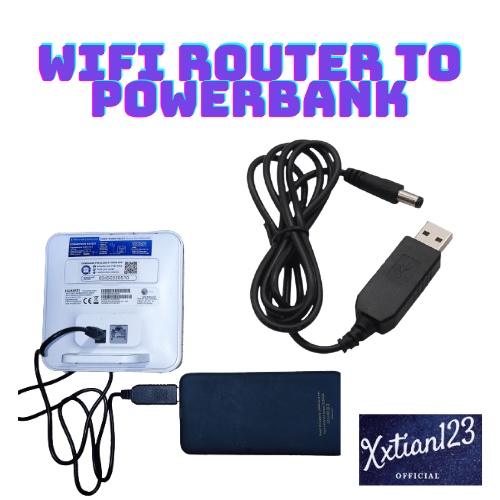 WiFi to Powerbank Cable USB DC 5v to 12v Power Boost Cord Step-up ...