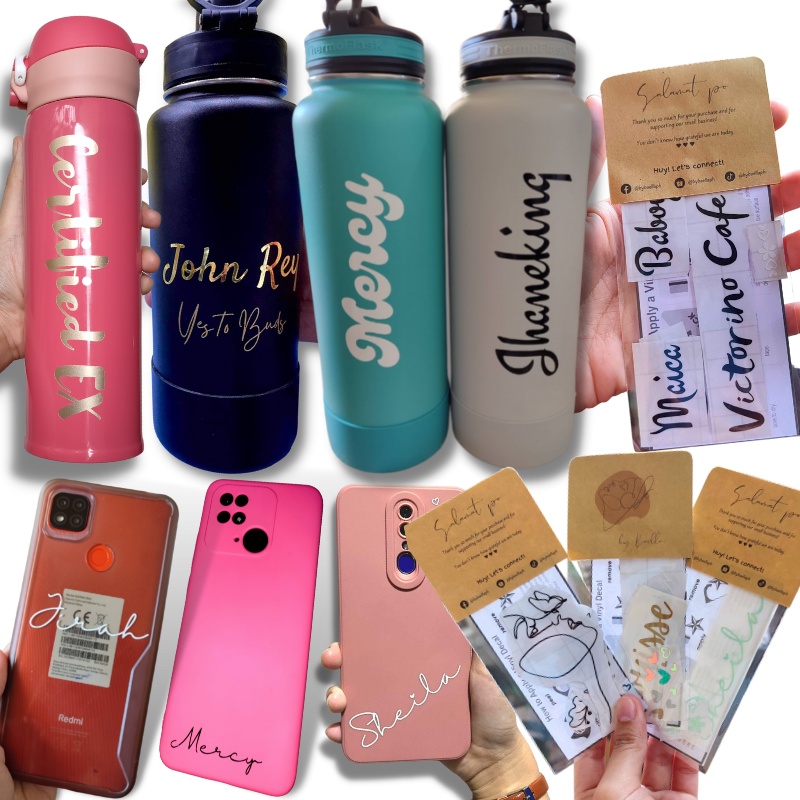 Customized/Personalized Vinyl Decal Sticker Names or Labels for Bottles ...