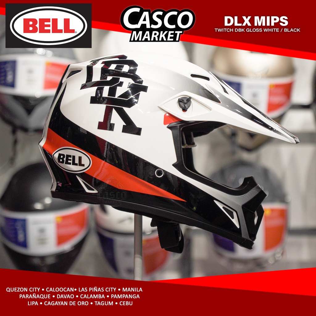 BELL MX9 TWITCH DBK MIPS MOTOCROSS GLOSS WHITE BLACK MOTORCYCLE RACING ...