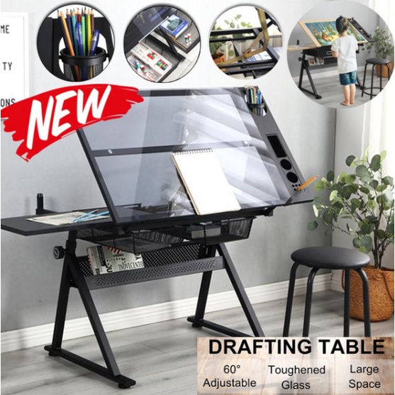 Height Adjustable Drafting Table Craft Table Drawing Table Painting ...