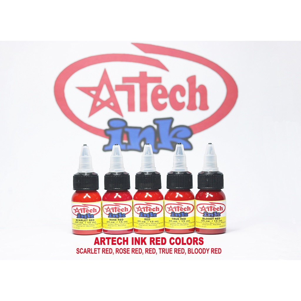 ARTECH INK COLORS [RED COLORS] (Originally Filipino Made Tattoo Inks ...
