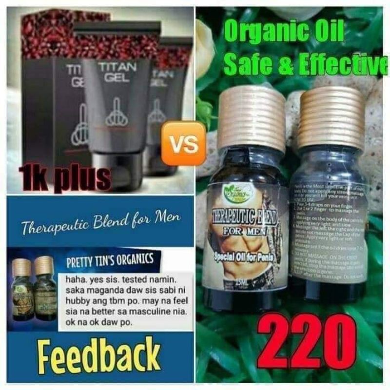 (Oil na pampalaki ng manoy) Therapeutical Blend for men by Pretty tins Organics | Shopee Philippines