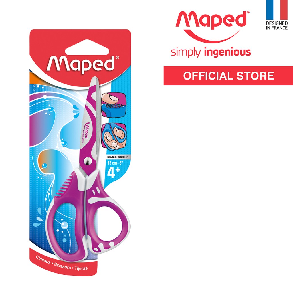 MAPED Zenoa Fit Scissors/Gunting/Stylish blade design/13cm/Asymmetrical ...