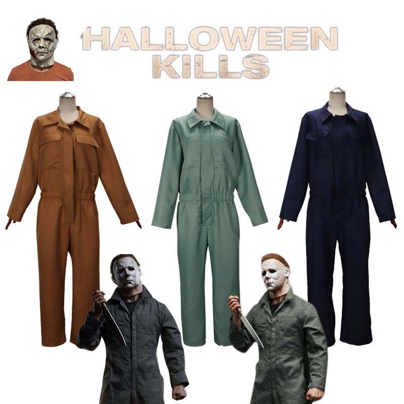 Halloween Kills Michael Myers Cosplay Costumes Jumpsuit Adult Carnival ...