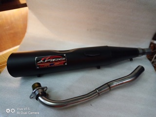 APIDO Exhaust Pipe WAVE 100 / 110 / 125 | Black / Chrome | Shopee ...