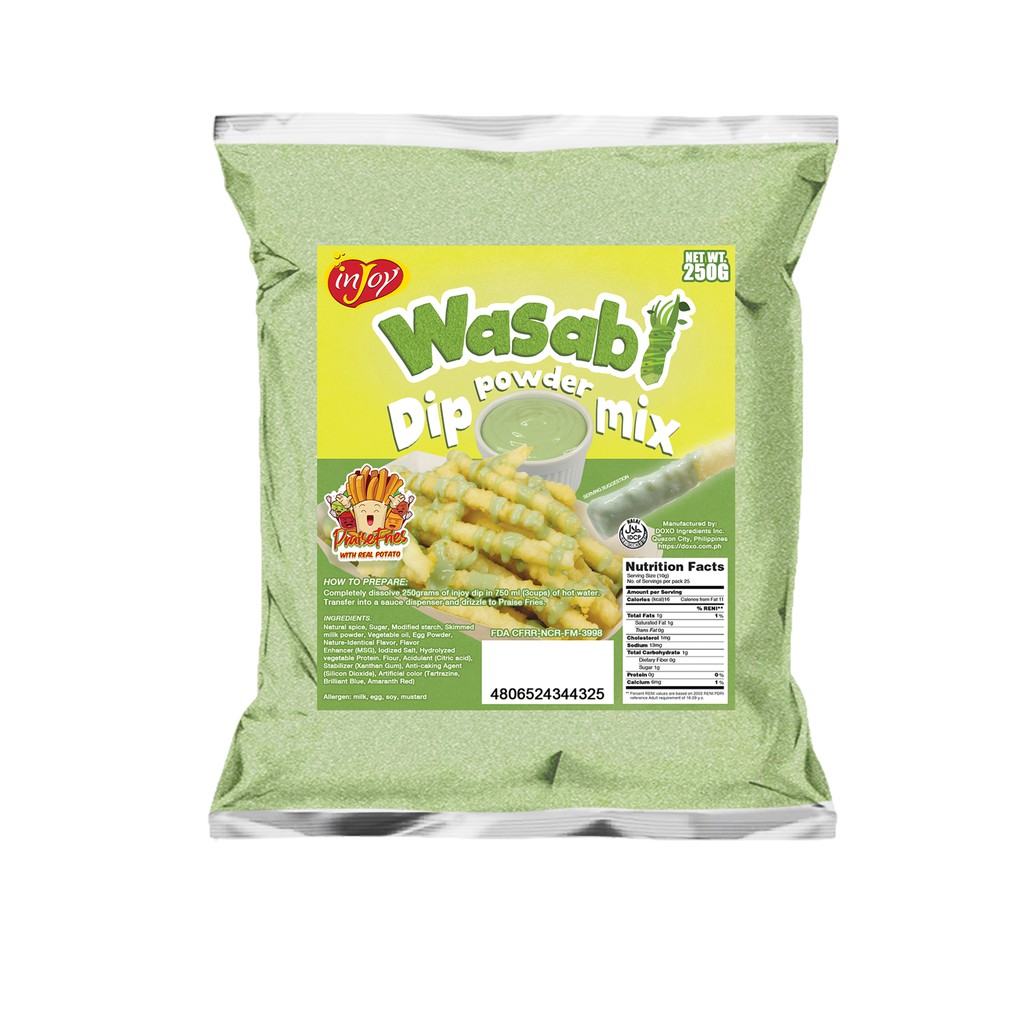 inJoy Wasabi Dip for Fries | Flavored Powder Dip mix for long fries ...
