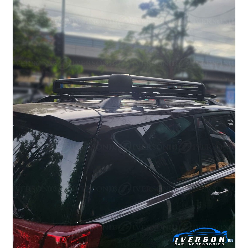 38x50 Black Double Wall Roof Rack Luggage Rack with Clip Type Crossbar ...