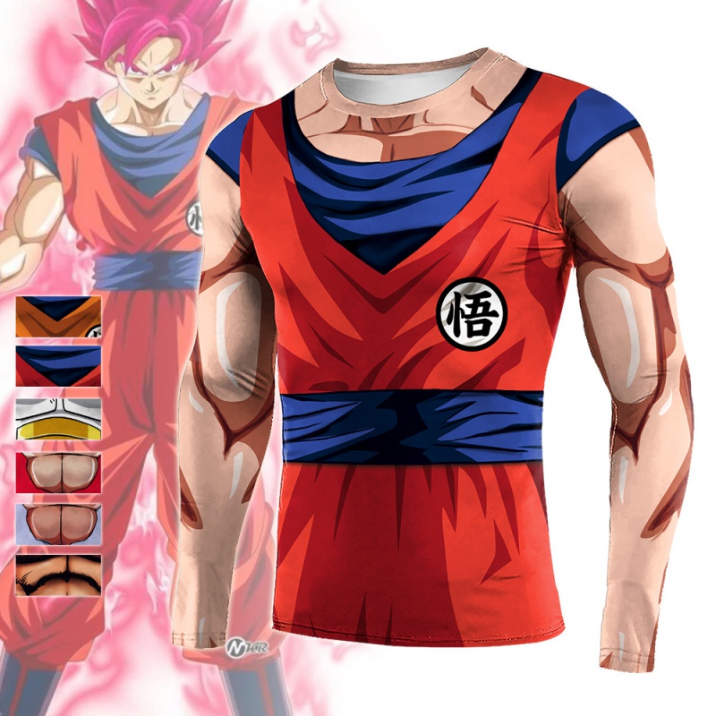 Dragon Ball Sun Wukong Muscle Long Sleeve T-Shirt Super Saiyan Fitness ...
