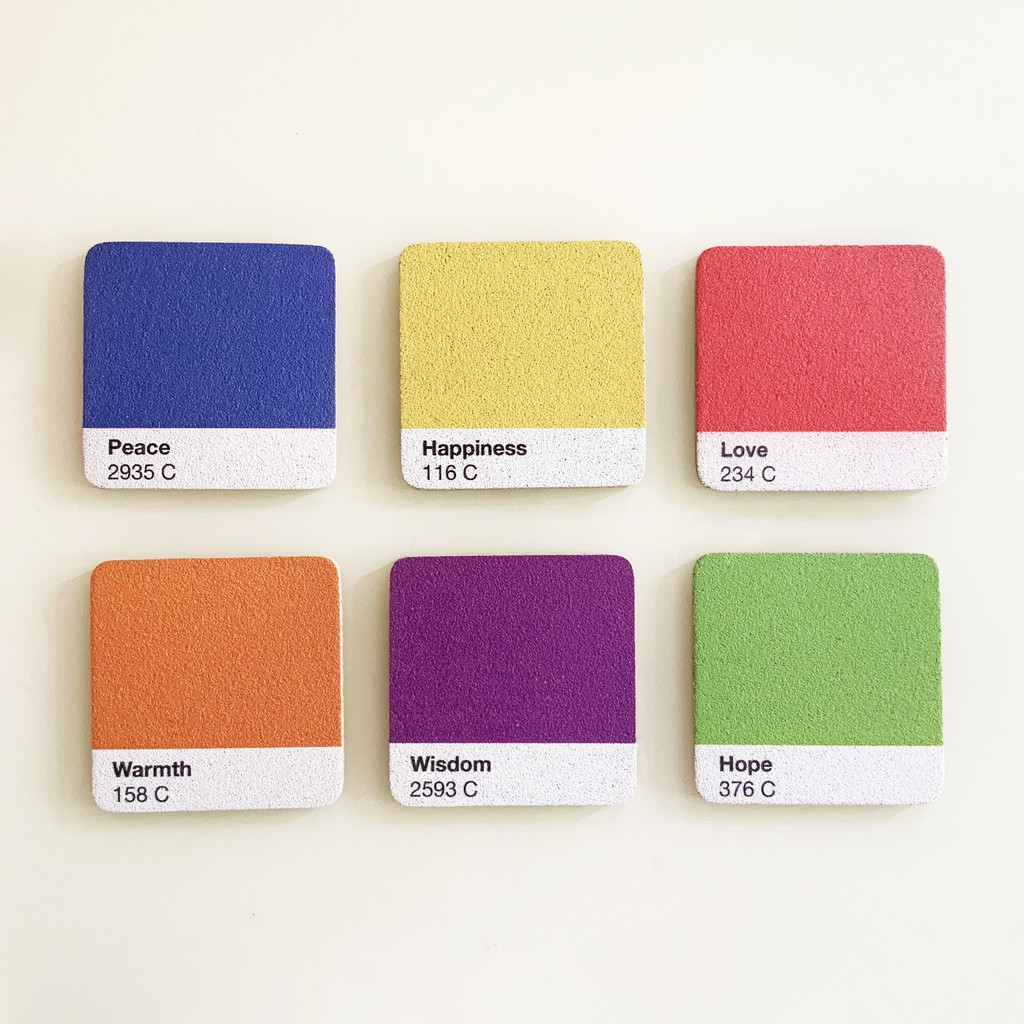 Pantone Colors Inspired Cork Drink Coasters | Shopee Philippines