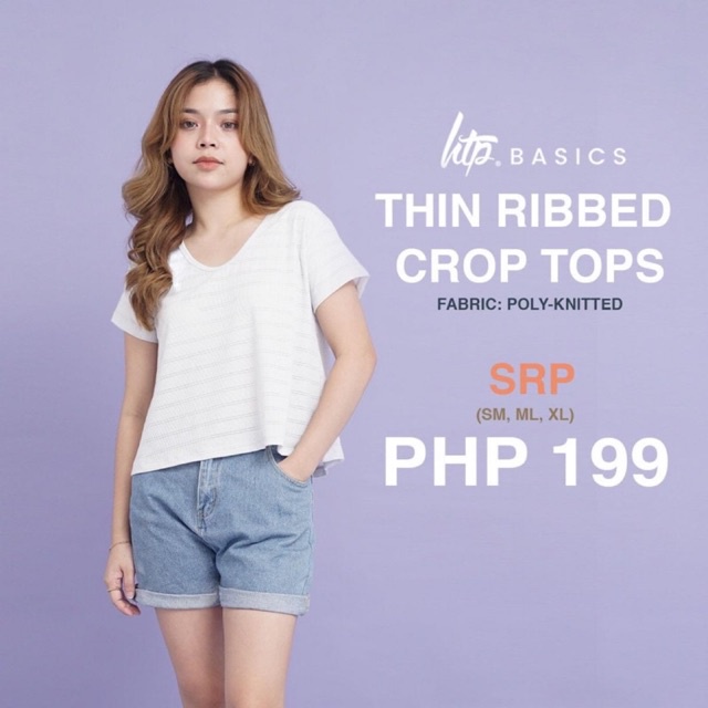 HTP BASICS THIN RIBBED CROPTOP | Shopee Philippines
