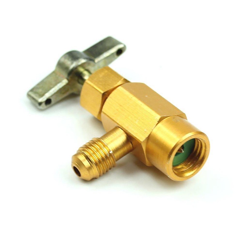 Angle Valve for Freon / Refrigerant Tank Soldered Brass Angled Valve ...