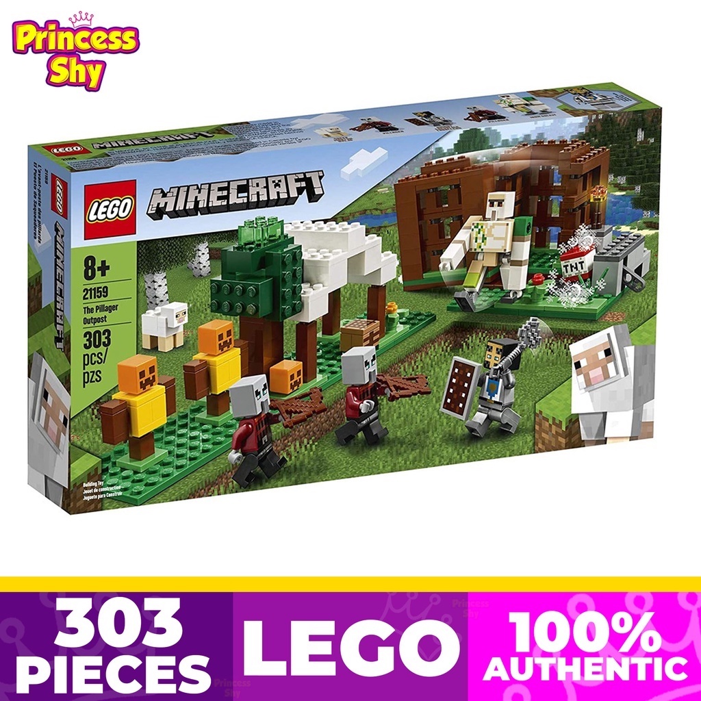 LEGO 21159 Minecraft The Pillager Outpost Building Toy 303 Pieces ...