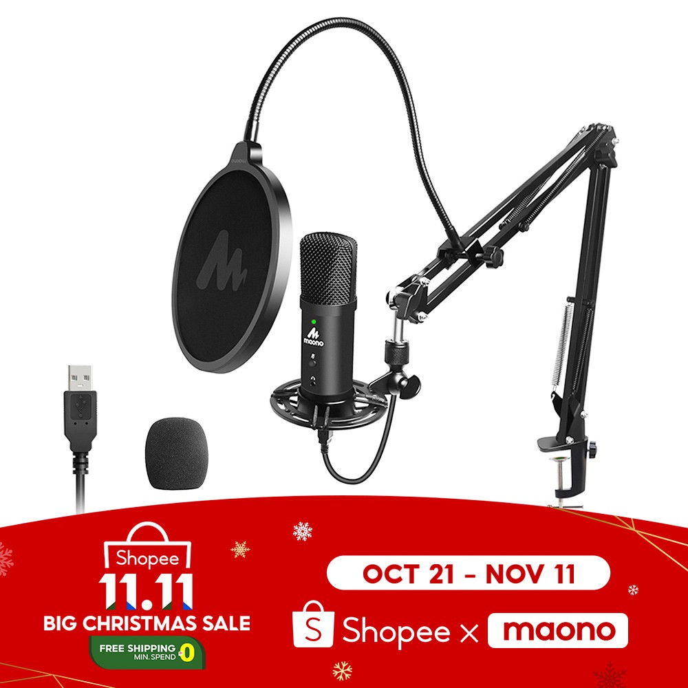 MAONO AU-PM401 USB Microphone Set Professional Cardioid Condenser ...