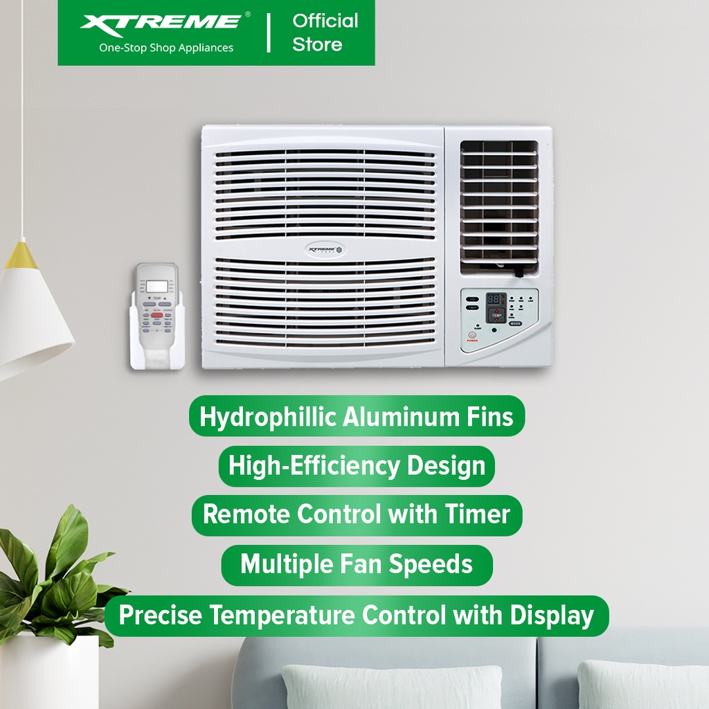 XTREME COOL 1.0HP Non-inverter Window Type Air Conditioner with Remote ...