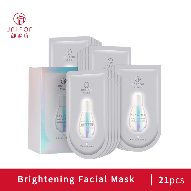 Unifon Brightening Little Bulb Facial Mask Sheet Firming Moisturizing ...