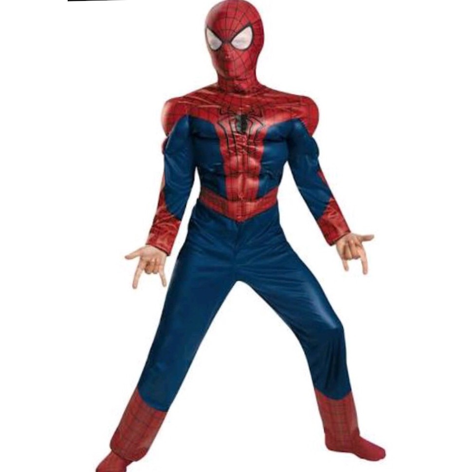 Spider-man (3D) Muscle With Mask Halloween Costume For Kids(4-10yrs old ...