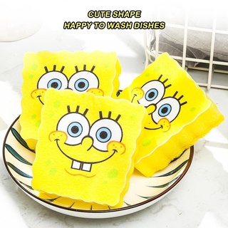 SpongeBob Dishwashing Cloth SquarePants Kitchen Wipe Cute Rag Cartoon ...