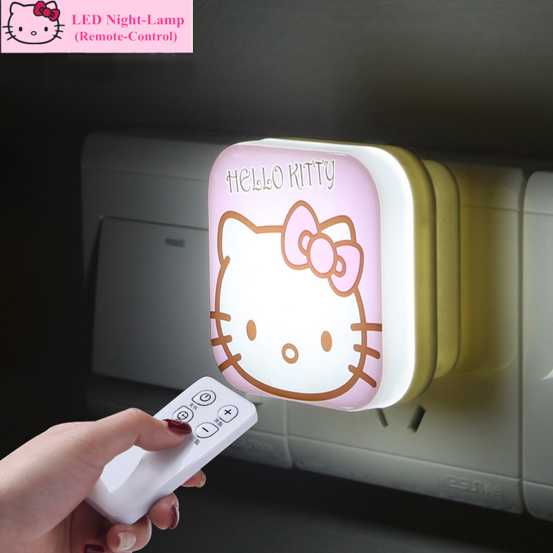 Cartoon HelloKitty Rechargeable Remote Control Lamp Dimmable 10 Level ...