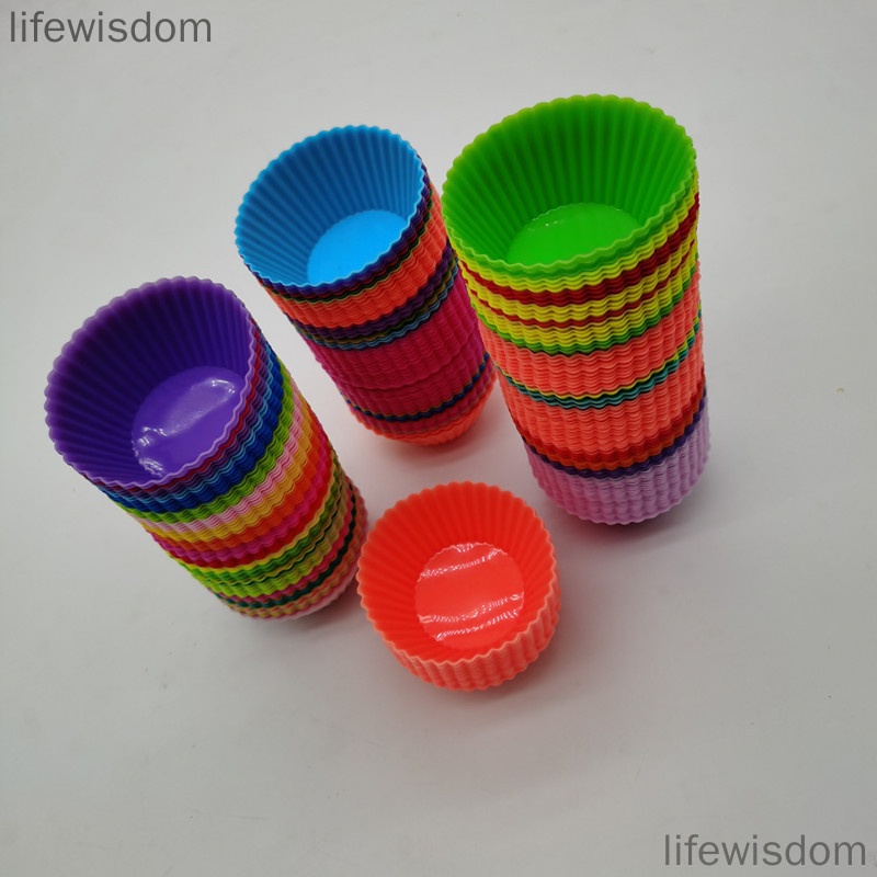 10pcs Silicone Muffin Cup Puto Molder Cup Cupcake Molder Cake Mold ...