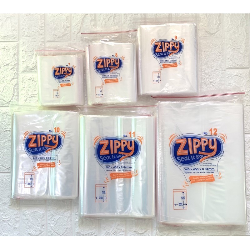 Zippy Zip Lock Bag/Big Size 100pcs | Shopee Philippines