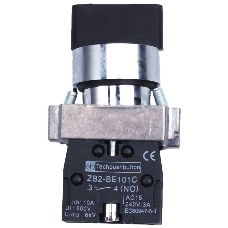 ZB2-BE101C AC 600V 10A 6KV DPST 3 Position Latching Rotary Select Switch