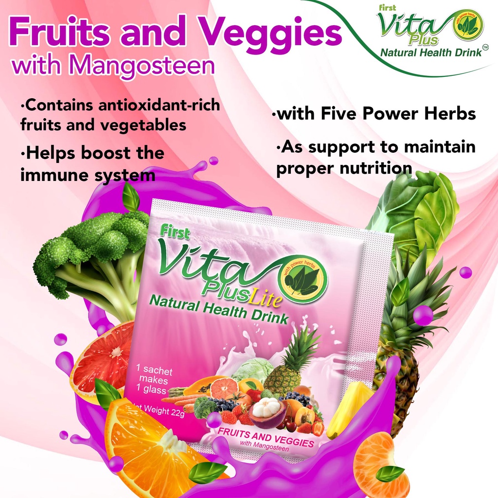 First Vita Plus Fruit and Veggies with Mangosteen | Shopee Philippines