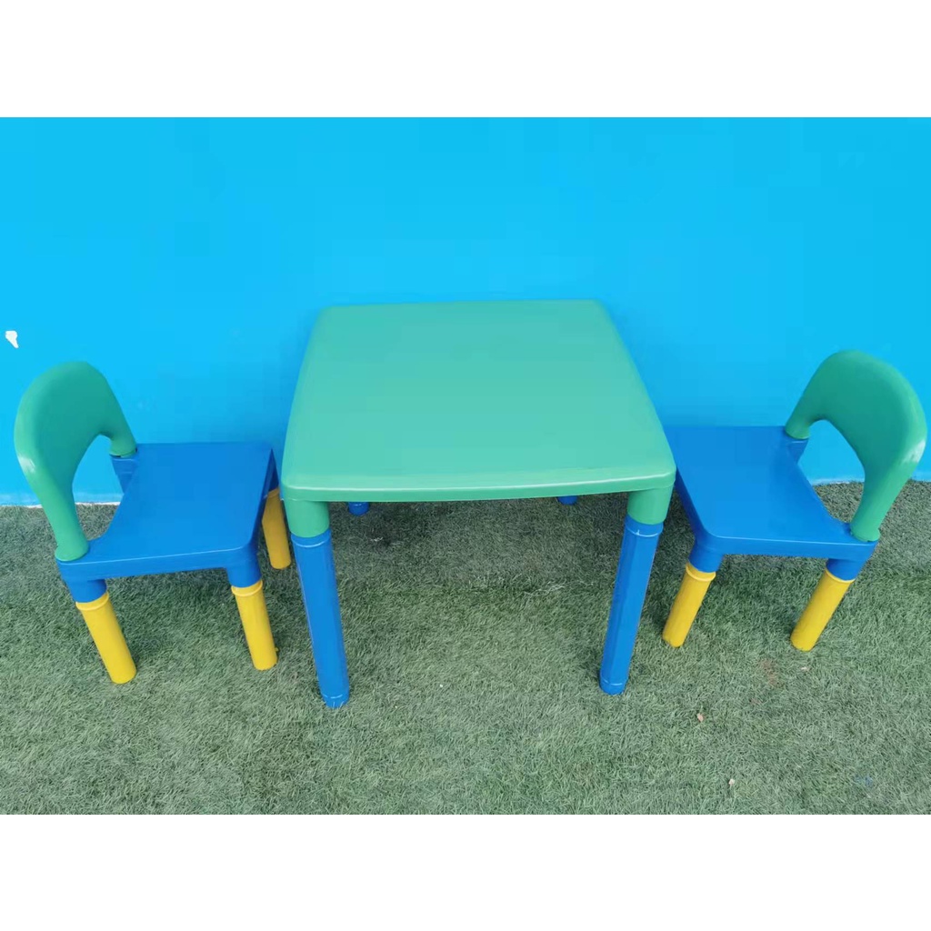 HM Kid Study Table With Two Chair Online Table Kiddie Table | Shopee ...