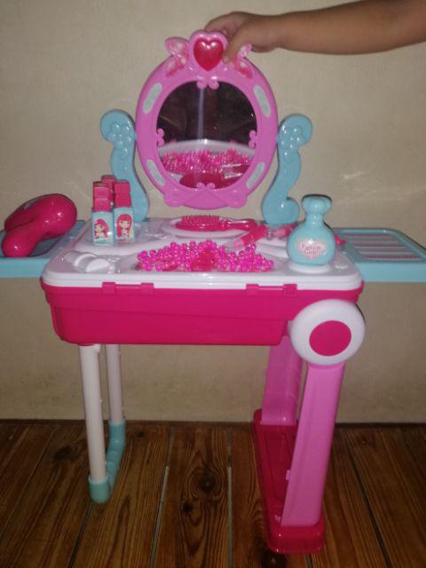 Beautiful magic dressing table toy 2 in 1 trolley suitcase | Shopee ...