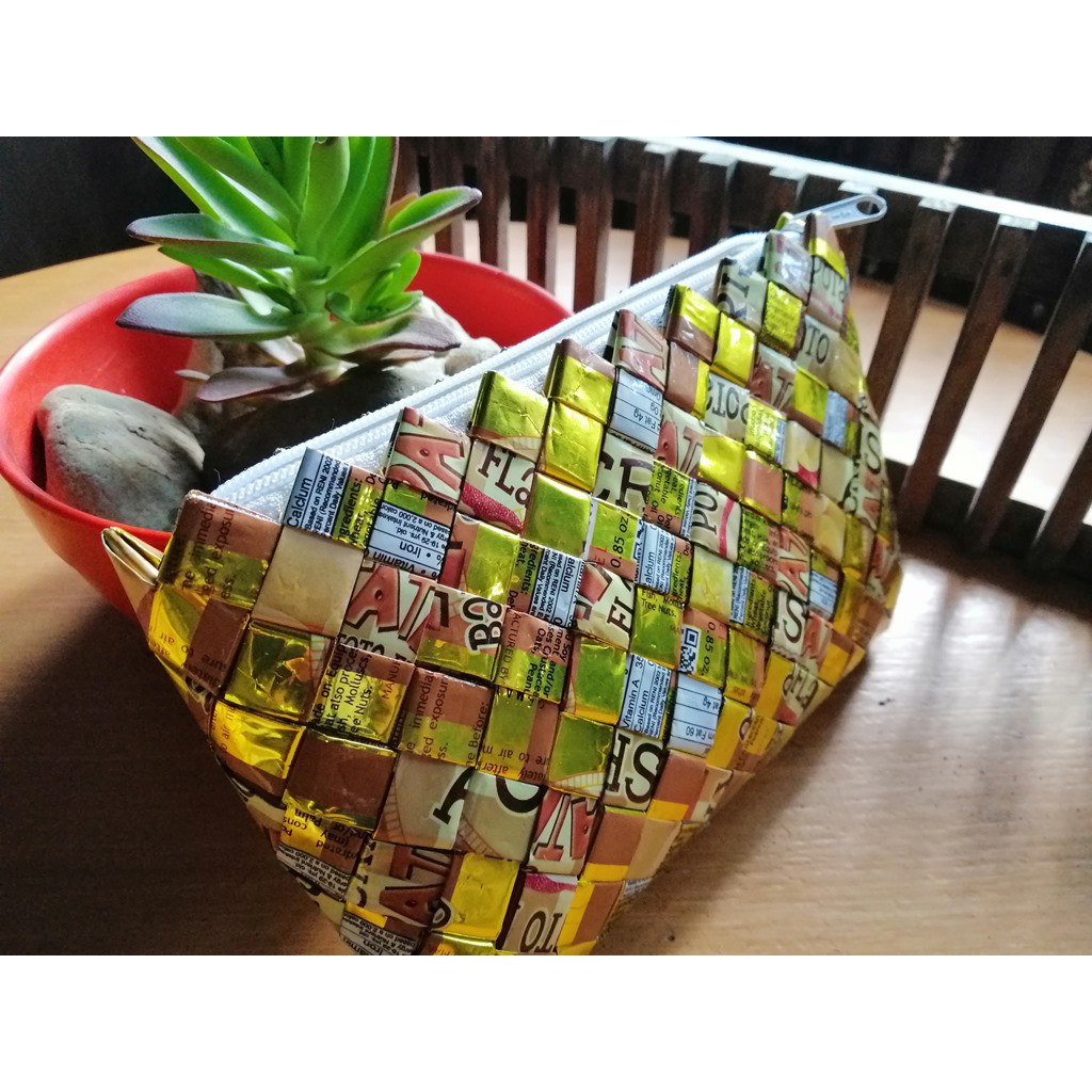 Candy wrapper wallet pouches coin purse wallet chips recycled eco ...