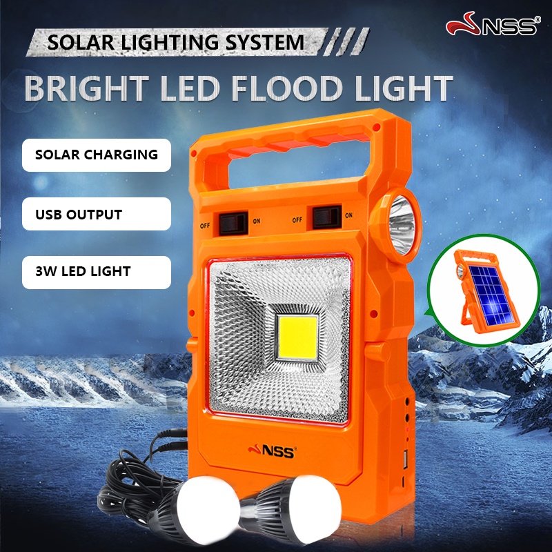 NSS Solar Emergency Light Rechargeable Outdoor Waterproof Emergency LED ...