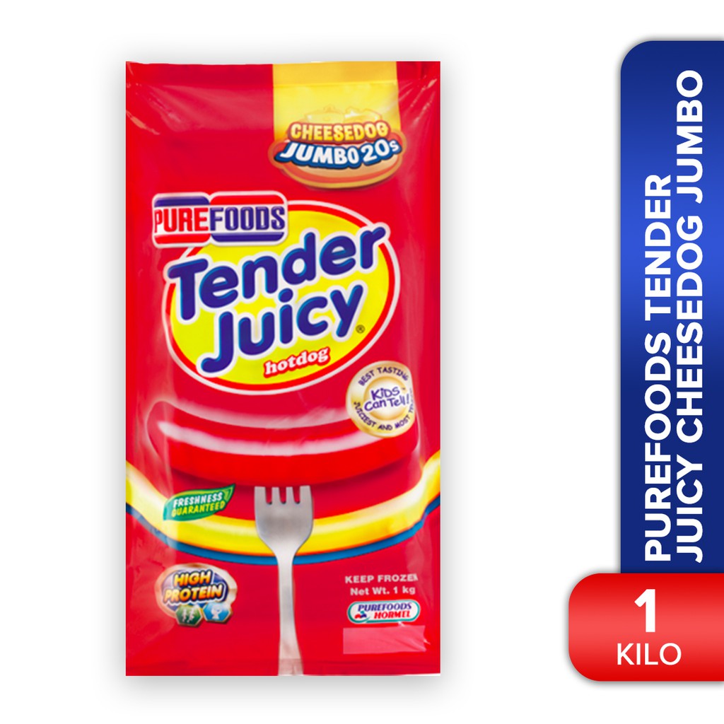 Purefoods Tender Juicy Hotdog Cheesedog Jumbo 1KG | Shopee Philippines