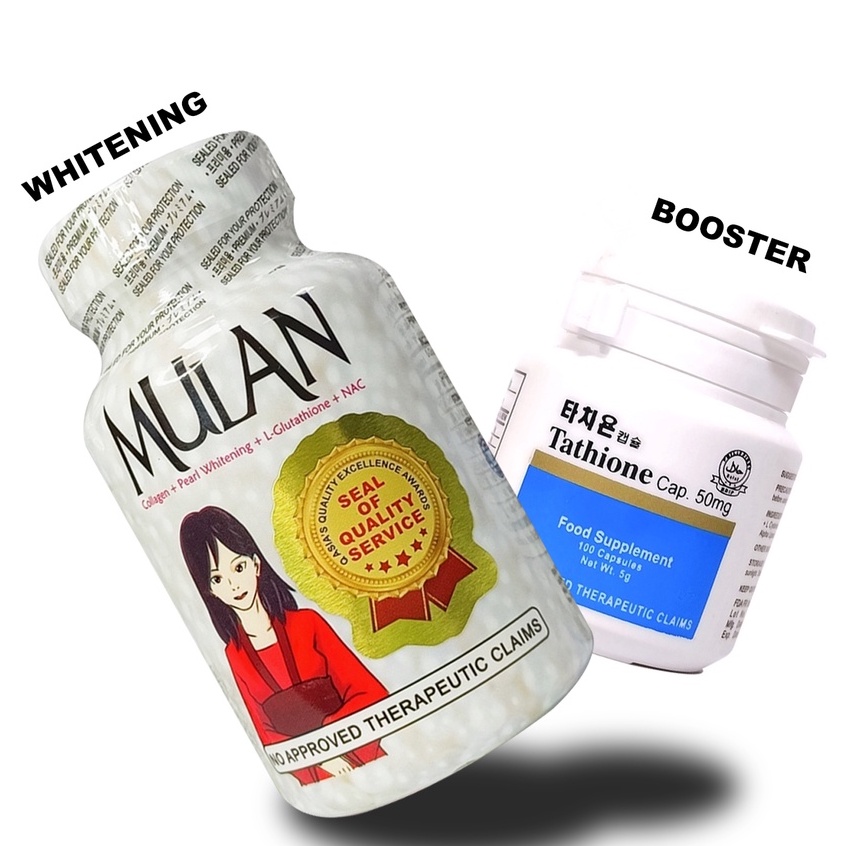 MULAN Glutathione 60 Capsules + Tathione korea Glutathione 100 Capsules ...