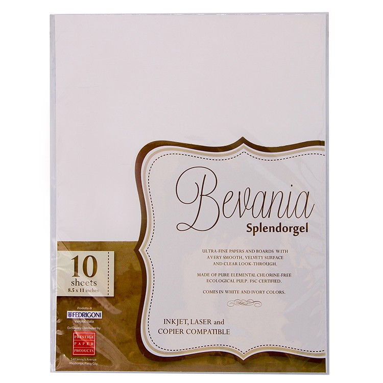 Bevania Splendorgel Specialty Paper White 10sheets per pack | Shopee ...